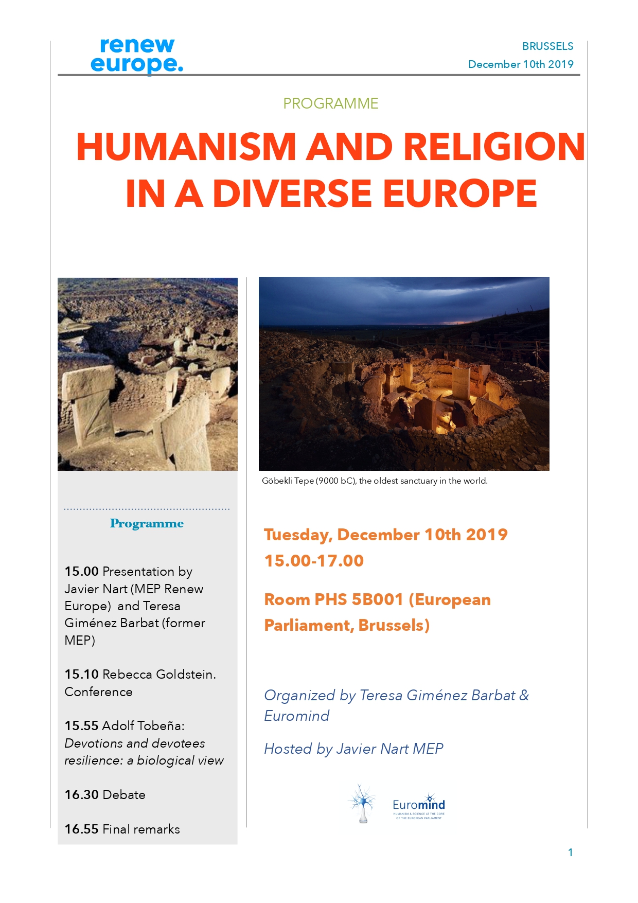 Humanism and Religion in a diverse Europe – Euromind